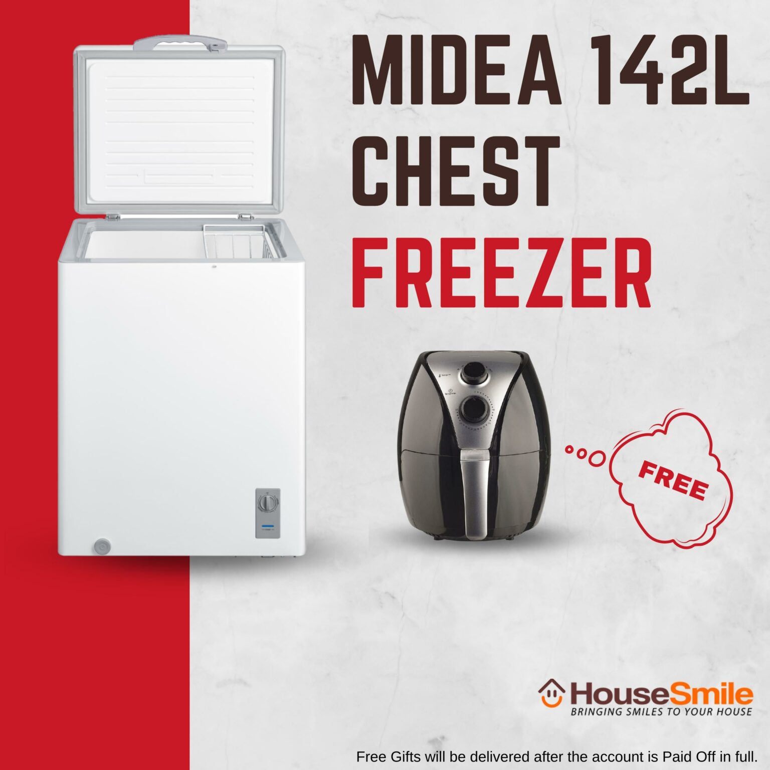 Midea 142L Chest Freezer – HouseSmile