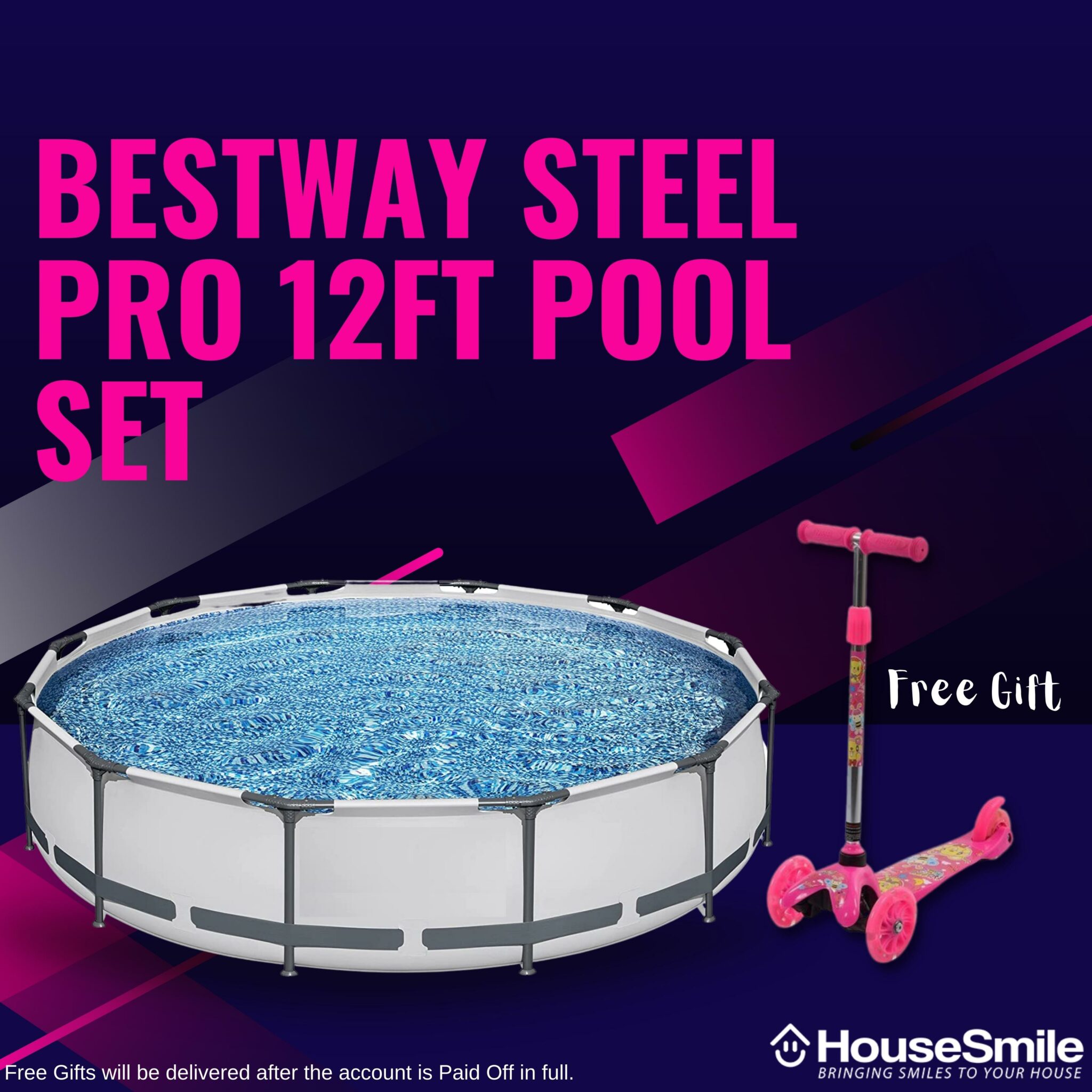 Bestway Steel pro 12FT Pool Set – HouseSmile