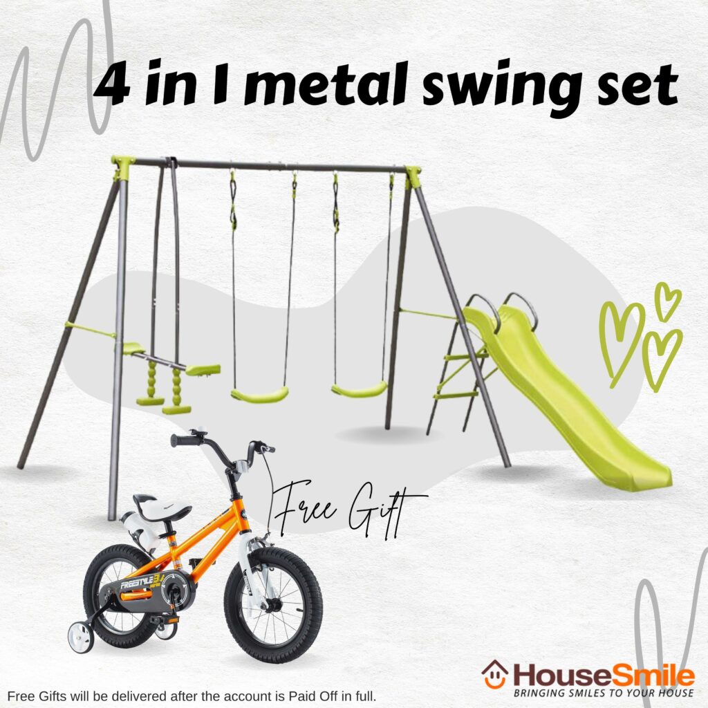 4 In 1 Metal Swing Set – HouseSmile